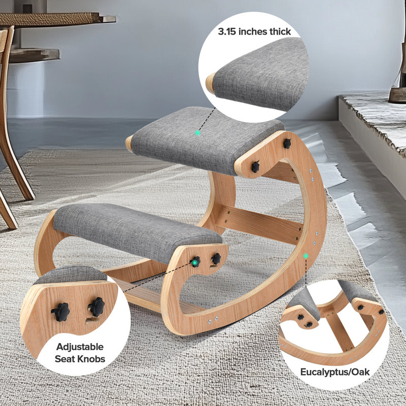 Rocking Kneeling Chair for Home Office Relieve spinal and back pain Max Load 300 lb